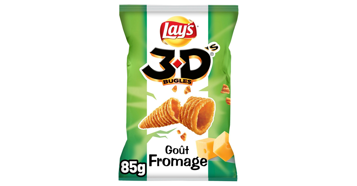 LAY'S - BISCUITS APERITIF GOÛT FROMAGE 3D Paquet de 85g - Apéritif et Chips/Les Biscuits Salés ...